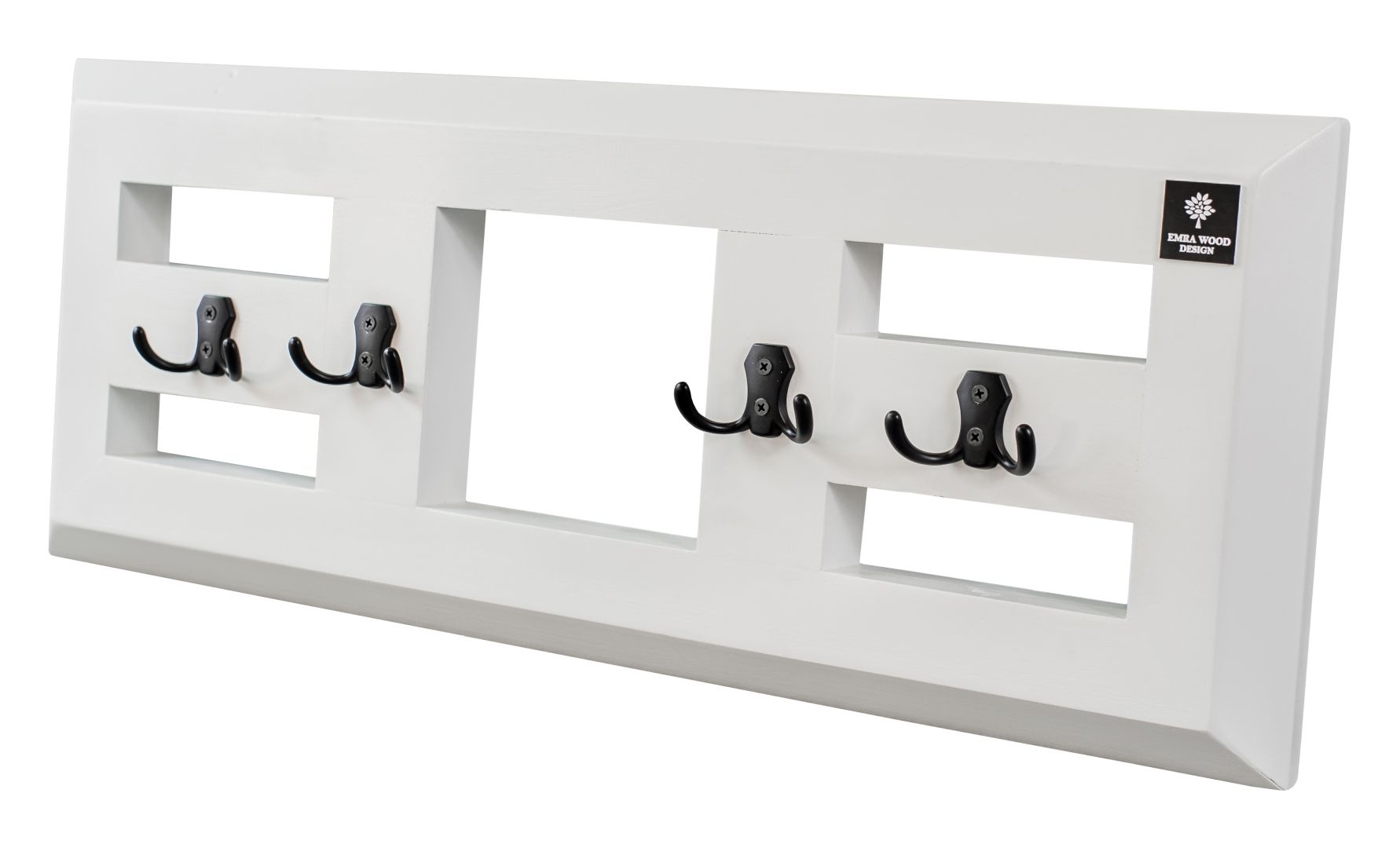 WDC-50 WIESZAK ŚCIENNY DREWNIANY BIAŁY Dąb Olcha